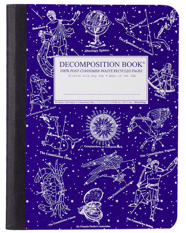 Celestial - Composition Book, College Ruled Lined 9.75 x 7.5 Notebook
