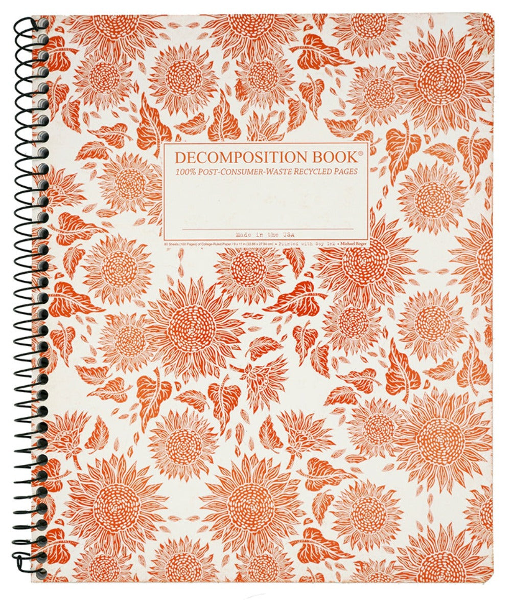 XL Sunflowers Decomposition Book