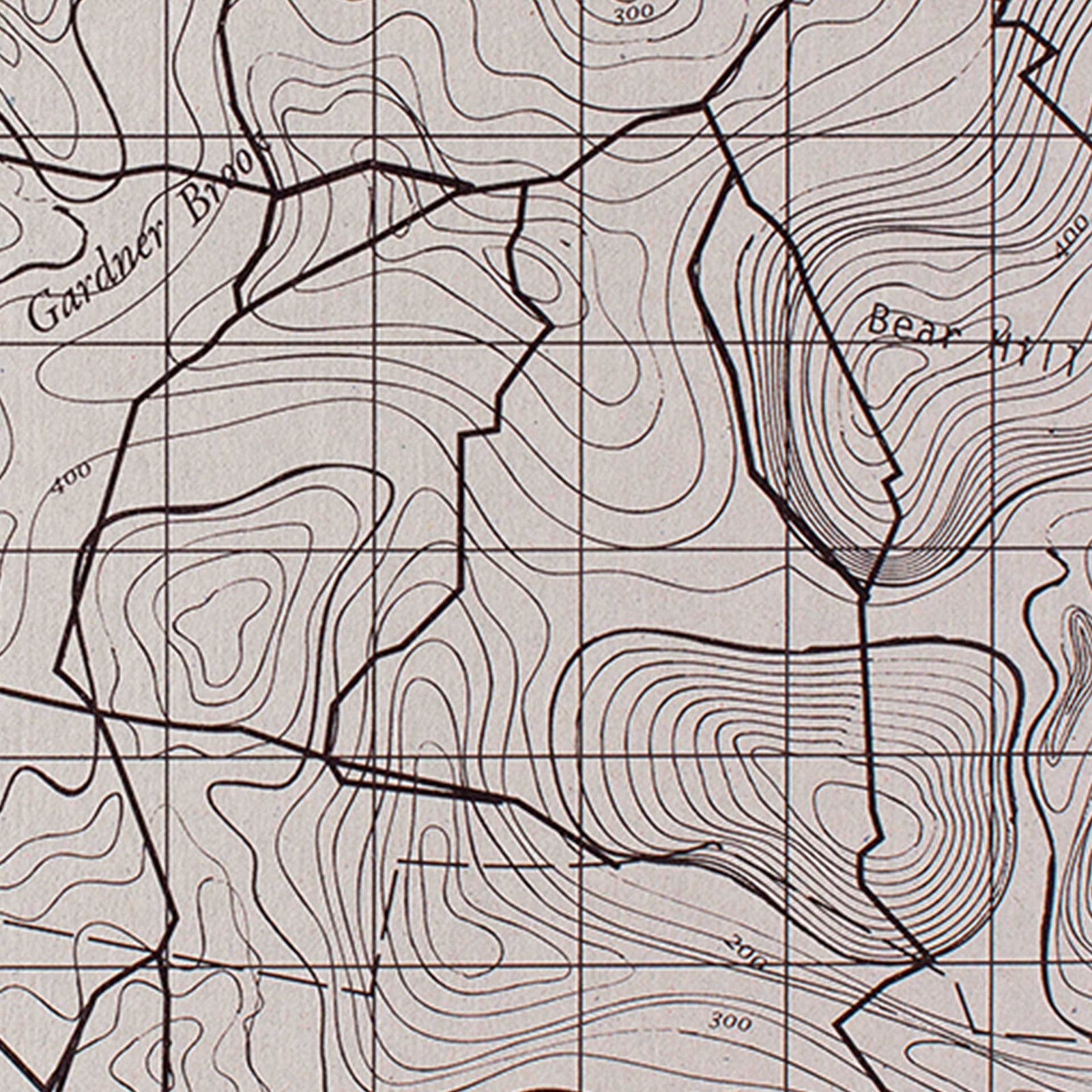 Topographical Map Decomposition Book (Grid Pages)